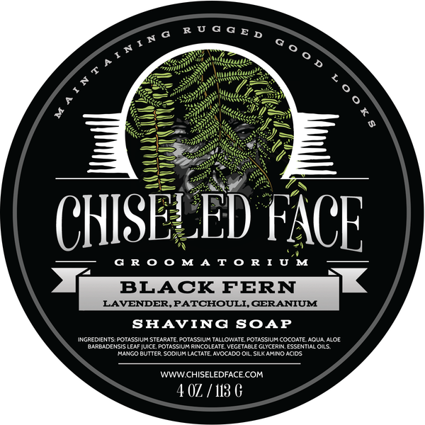 Chiseled Face – Black Fern – Shaving Soap – Groomatorium Inc